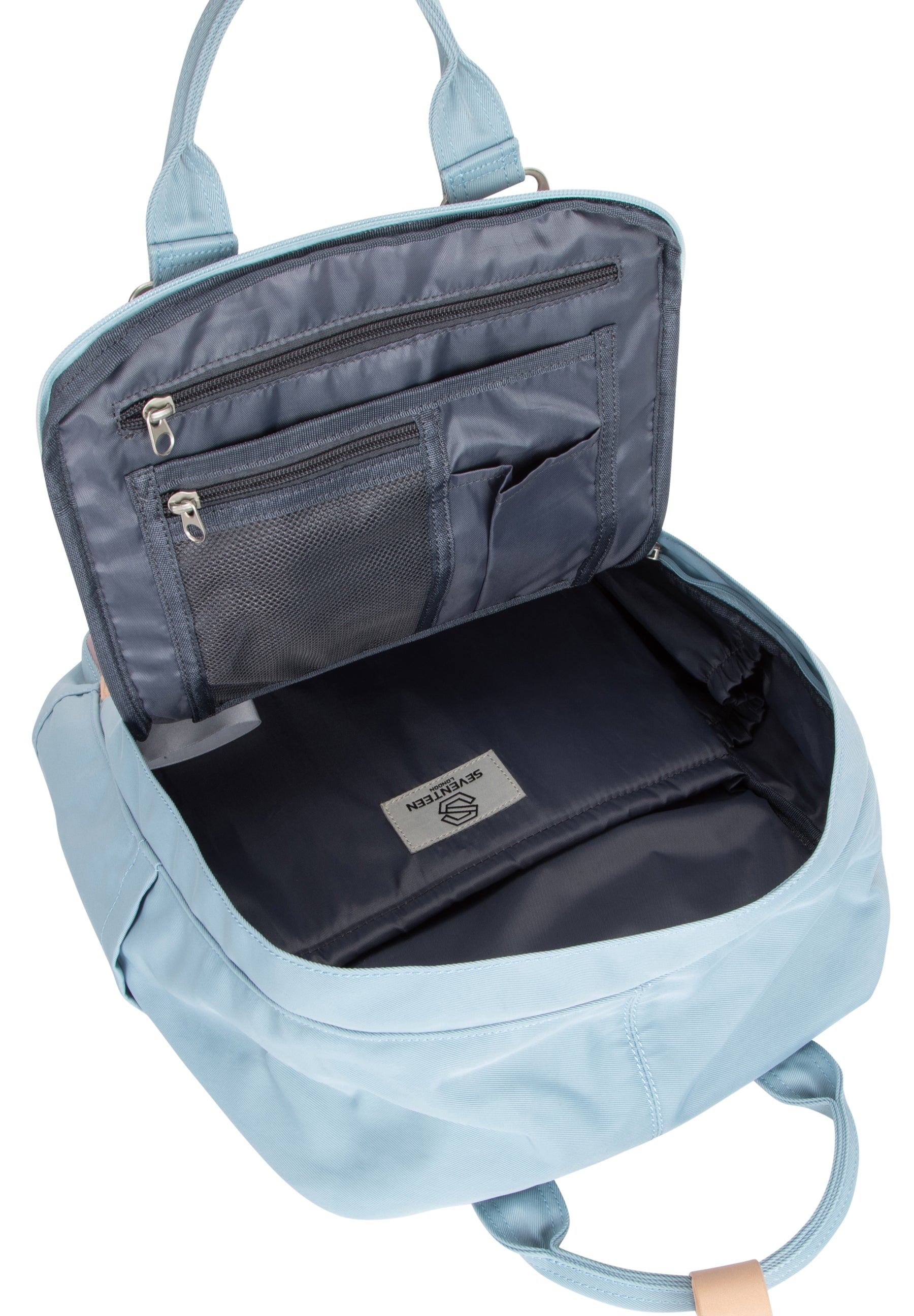 The Wimbledon Backpack - Light Blue with Lilac