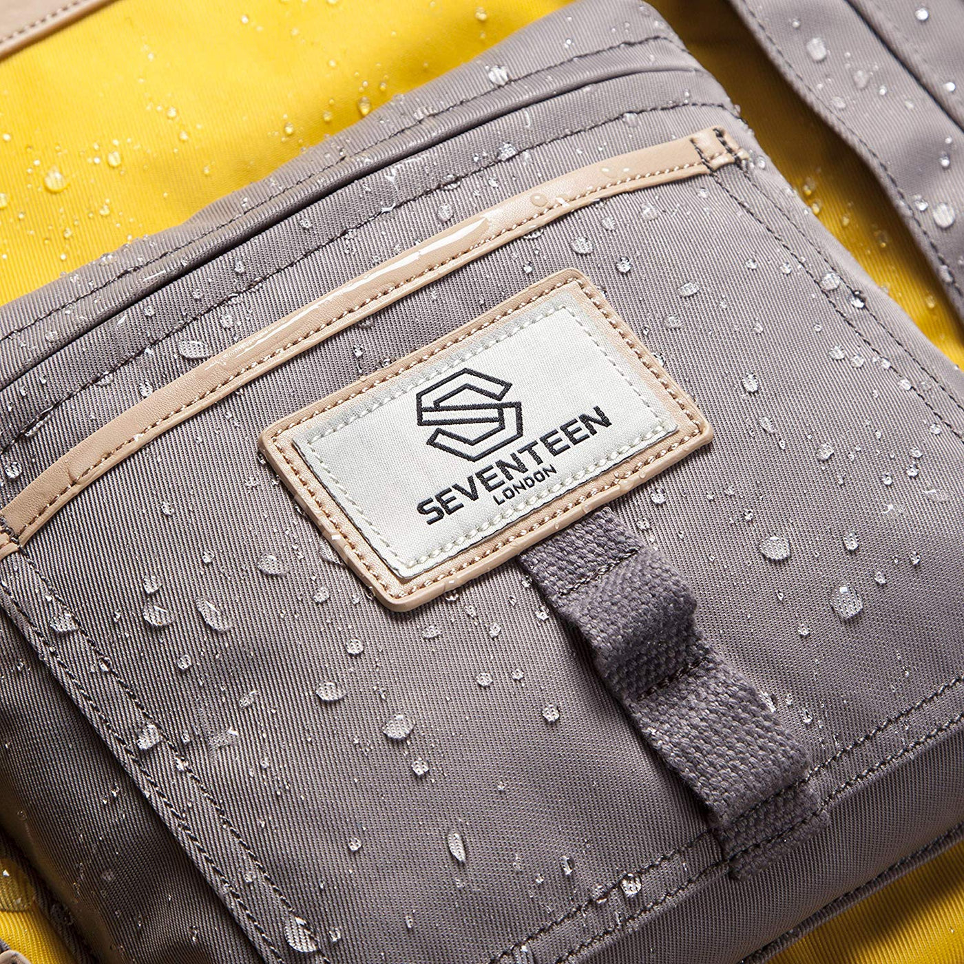 The Wimbledon Backpack - Grey with Yellow