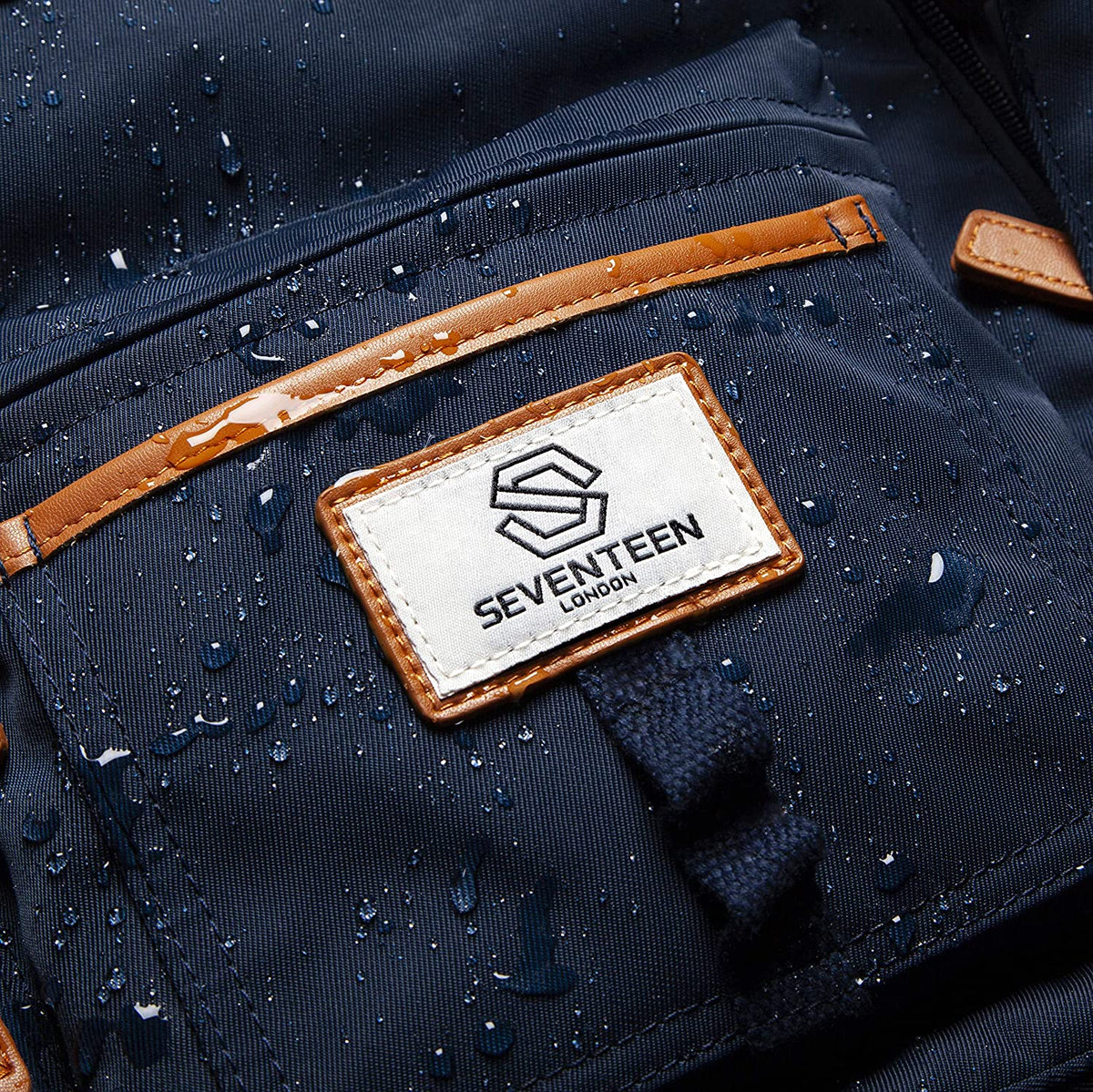 The Wimbledon Backpack - Navy with Tan
