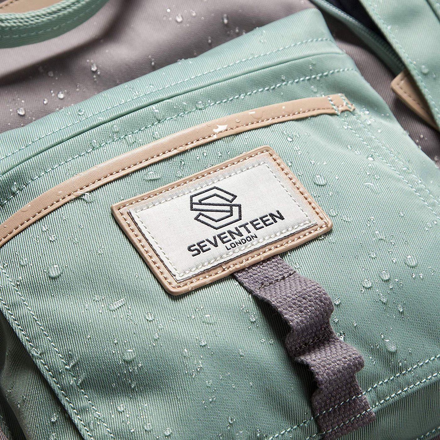 The Wimbledon Backpack - Pastel Green with Grey