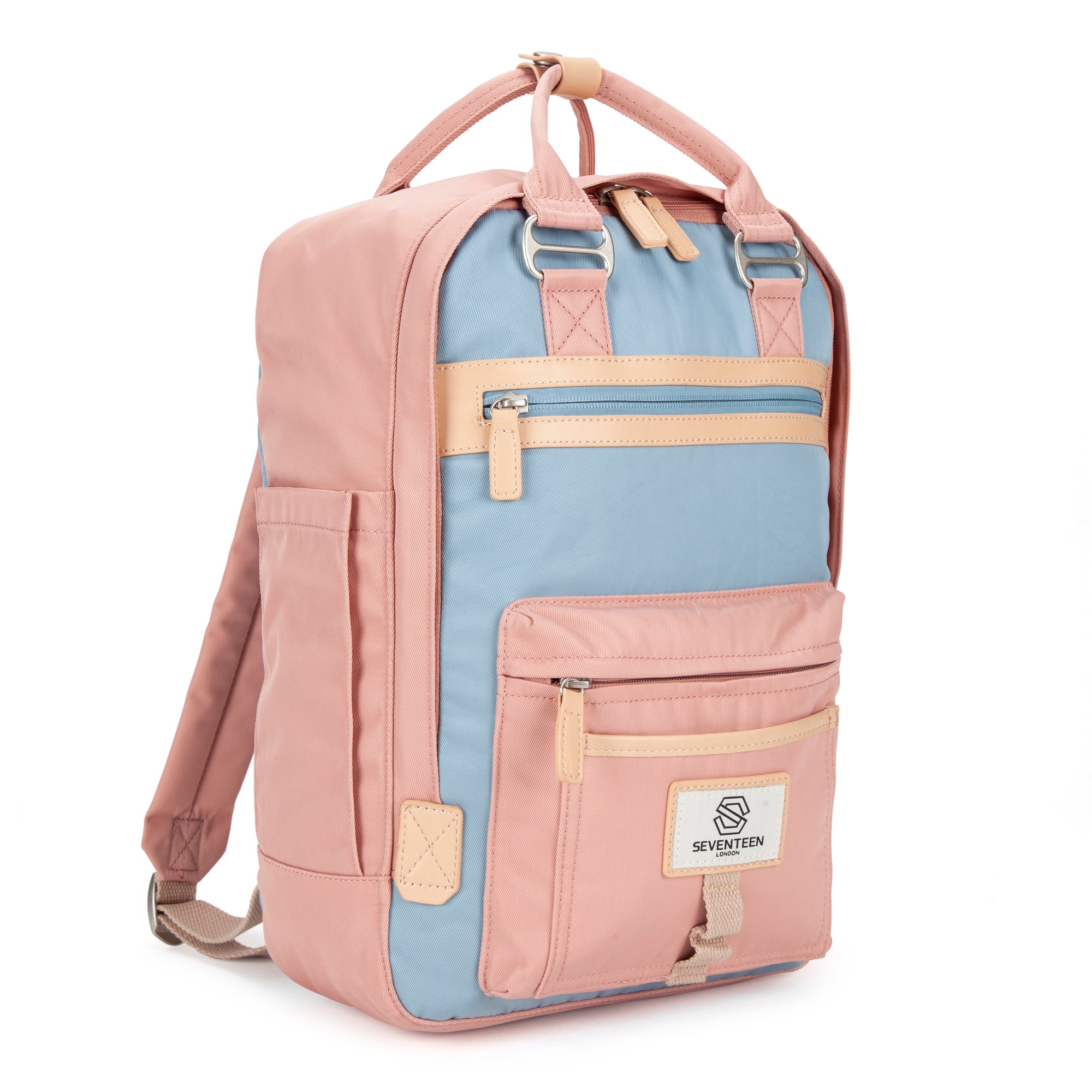 The Wimbledon Backpack - Pink with Light Blue
