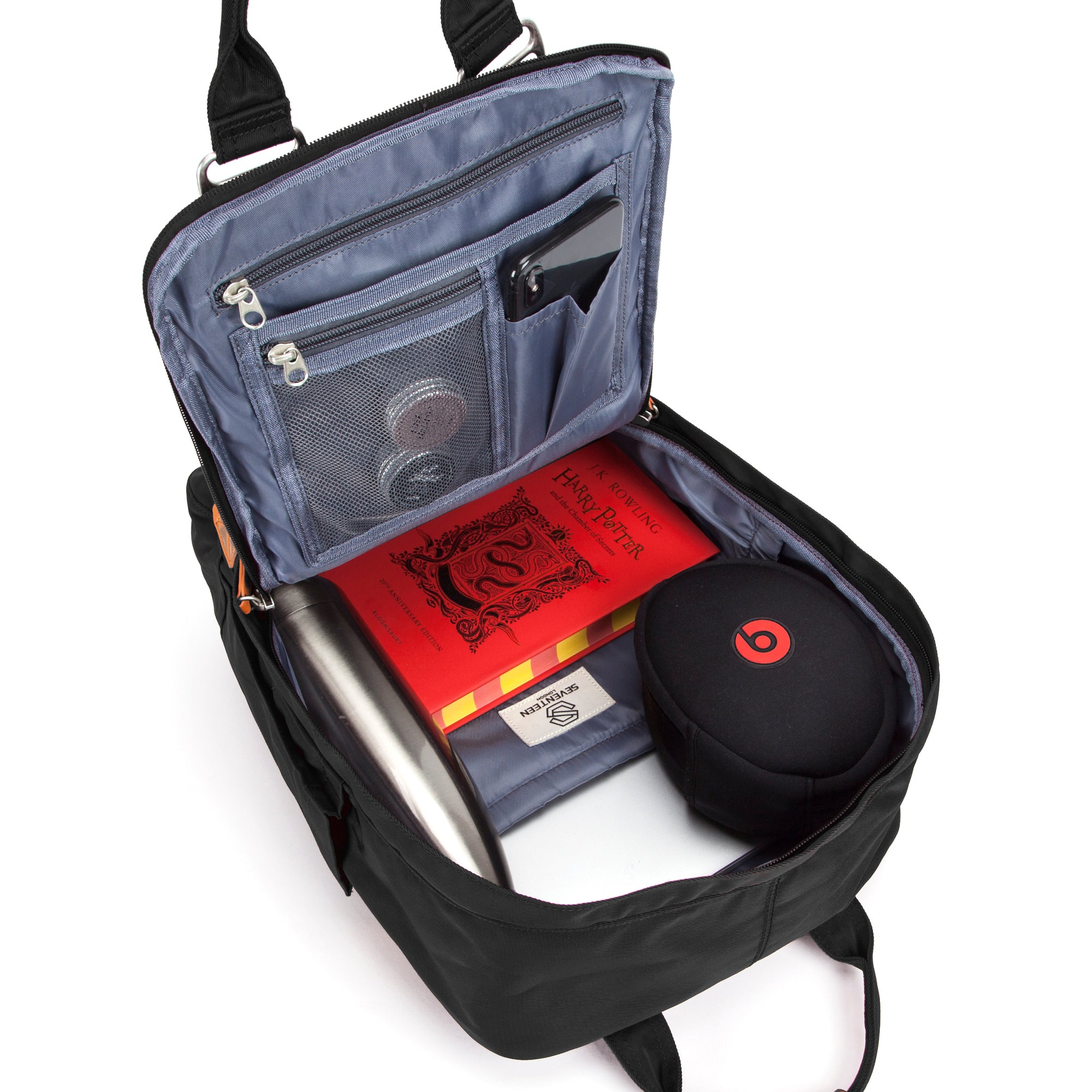 The Wimbledon Backpack - Black with Tan